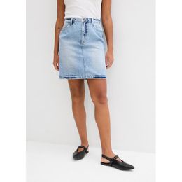 bonprix Damen bonprix Jeansrock regular fit, mit hinterem Schlitz, aus Baumwolle 50
