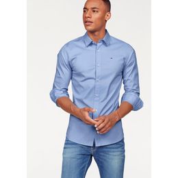 Tommy Jeans Herren Langarmhemd &raquo;Sabim Stretch Shirt&laquo; Stretch Hemd, Premium, Slim Fit, mit Elasthan blau XXL, N-Gr