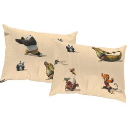 WIRTH Dekokissen &raquo;Kung Fu Panda&laquo; Universal Pictures, Kissenh&uuml;lle ohne F&uuml;llung, 2 St&uuml;ck beige Polyester B/L: 40cm x 60cm, 2 Stk.