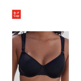 Nuance by Lascana Still-BH mit B&uuml;gel & atmungsaktiven Spacer-Schalen, aus weicher Baumwolle schwarz 95, Cup C Still-BH