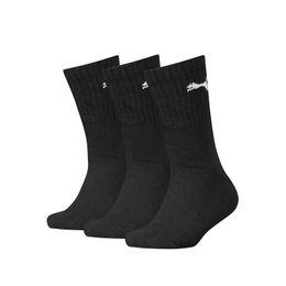 Puma Herren Puma Socken &raquo;Puma KIDS CREW SOCK 3P&laquo; 3 Paar, 3 Stk. tlg. Junior mit klassischer Rippe schwarz 31-34