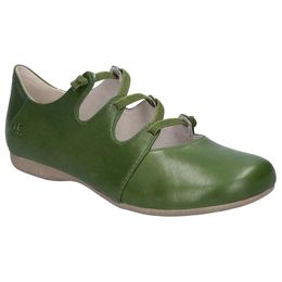 Josef Seibel Damen Riemchenballerina &raquo;Fiona 04&laquo; Slipper, Komfortschuh mit raffiniertem Gummizug, Weite G (=weit) gr&uuml;n 36