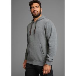 MAN'S WORLD Man's World Herren Kapuzensweatshirt, lange &Auml;rmel, lockere Passform, unifarben, mit Kapuze grau M (48/50)