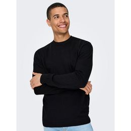 Only & Sons Only & Sons Herren ONLY & SONS Strickpullover &raquo;ONSLOUI REG 12 MEL CREW KNIT NOOS&laquo; schwarz L