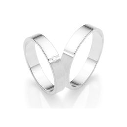 Firetti Unisex Trauring &raquo;Schmuck Geschenk Gold 750 Hochzeit Ehering "LIEBE"&laquo; Made in Germany, wahlweise mit oder ohne Brillant wei&szlig; 62, 0,01 SI = 