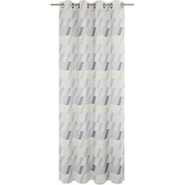 WIRTH Vorhang &raquo;Bray&laquo; &Ouml;sen 1 Stk. tlg. grau Jacquard, Baumwolle, Polyester 145cm, &Ouml;sen, 132cm