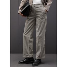 Street One Damen Street One Cordhose Straight Leg, Mid Waist beige 42, L&auml;nge 30