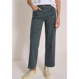 Cecil Damen Loose-fit-Jeans &raquo;Style Neele&laquo; mit Leo-Muster / Stretch 28, L&auml;nge 28