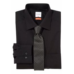OLYMP Herren OLYMP Businesshemd &raquo;Luxor modern fit&laquo; extra lange &Auml;rmel, b&uuml;gelfrei, mit Brusttasche schwarz 43, Verl&auml;ngerter Arm