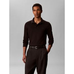 Calvin Klein Herren Langarm-Poloshirt Polokragen, Slim Fit, reine Baumwolle XL