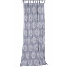 WIRTH Vorhang &raquo;Kingston&laquo; Schlaufen 1 Stk. tlg. blau Jacquard, Polyacryl, Polyester 145cm, Schlaufen, 135cm