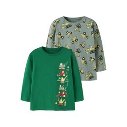 name it Jungen Langarmshirt &raquo;NMMVELDO 2P LS NREG TOP&laquo; Packung, 2 Baumwolle, regular fit 116