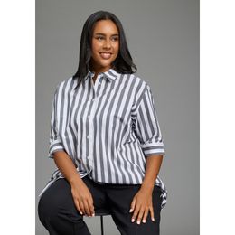 Laura Scott Curve Damen Laura Scott CURVE Klassische Bluse &raquo;Gro&szlig;e Gr&ouml;&szlig;en&laquo; femininer Stil, aus Baumwolle, Polyester und Elasthan 56