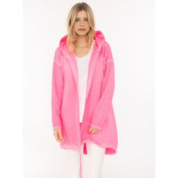 Zwillingsherz Damen Jerseymantel &raquo;"Positive Mind"&laquo; mit hohem Baumwollanteil, sommerliche leichte Sweatware pink L/XL