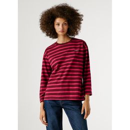 Pepe Jeans Damen Langarmshirt &raquo;BANILLA&laquo; mit Rundhals rot S