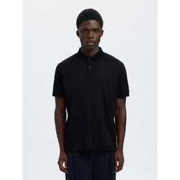 Selected Herren Selected Poloshirt &raquo;SLHFAVE BUTTON SS POLO NOOS&laquo; Baumwollmischung, regular fit schwarz XL