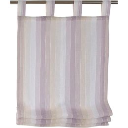 Kutti Raffrollo &raquo;Claire&laquo; mit Schlaufen freih&auml;ngend gestreift, Webstreifen, Polyester, Schlaufengardine lila Obermaterial: 100% Polyester 140cm, einseitig 