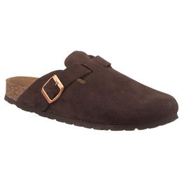 Aniston Shoes Damen Aniston SHOES Clog Hausschuh, Sommerschuh, mit ergonomischem Fu&szlig;bett braun 38