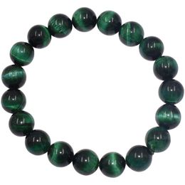 Firetti Damen Armband &raquo;Schmuck Geschenk Armschmuck Armkette Edelstein Farbstein Tigerauge&laquo; mit Tigerauge gr&uuml;n 18, Silikon Stein