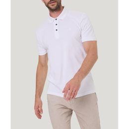 Pioneer Authentic Jeans Herren Poloshirt mit Logostickerei wei&szlig; 4XL