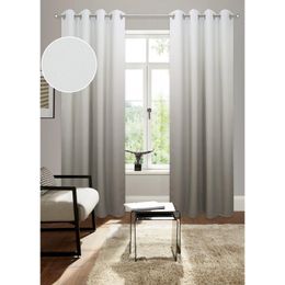 Bruno Banani Verdunkelungsvorhang &raquo;Clemton&laquo; &Ouml;sen 1 Stk. tlg. Verdunkelung, Schutz, Privatsph&auml;re, blickdichter Vorhang wei&szlig; Polyester, Polyester 145cm, &Ouml;sen, 130cm