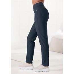 H.I.S. H.I.S Damen Schlupfhose in Jeans Optik, Loungewear blau 40/42, N-Gr