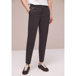 Street One Damen Street One Chinohose aus Twillstoff grau 40, L&auml;nge 28