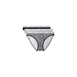 Calvin Klein Underwear Damen Bikinislip &raquo;BIKINI 3PK&laquo; Packung, 3er-Pack, K&ouml;rpernahe Passform mit elastischem Bund schwarz-wei&szlig; S (36)
