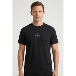 Calvin Klein Jeans Herren T-Shirt Regular fit mit Rundhalsausschnitt schwarz L