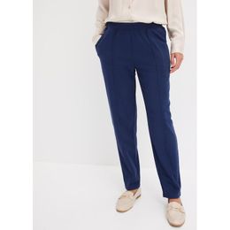 bonprix Damen bonprix Schlupfhose aus Polyester, Viskose und Elasthan, regular fit Passform, modisch blau 52/54 (XXL), N-Gr