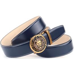 Anthoni Crown Herren Lederg&uuml;rtel blau 85