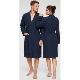 OTTO home Unisex-Bademantel &raquo;Nora, ideal f&uuml;r Sauna & Spa, Hotelbademantel, Morgenmantel&laquo; 1 Stk. Damen & Herren, Kimono-Kragen, Waffelpiqu&eacute;, Baumwolle,