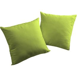 WIRTH Dekokissen &raquo;Newbury&laquo; Kissenh&uuml;lle ohne F&uuml;llung, 2 St&uuml;ck gr&uuml;n Baumwolle, Polyester B/L: 40cm x 60cm, 2 Stk.