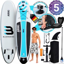 Bluemarina SUP Board Ariki, Stand Up Paddle aufblasbar mit Paddel, Pumpe, Rucksack, 5J Garantie (Classic 2.0, 325x86x16,5cm / 10'8")