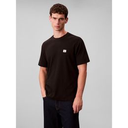 Calvin Klein Jeans Herren T-Shirt &raquo;WAFFLE BADGE TEE&laquo; Regular fit mit Rundhalsausschnitt schwarz M