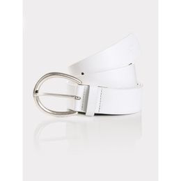 Tom Tailor Damen Tom Tailor Lederg&uuml;rtel 1 Stk. mit 3,0 cm Breite f&uuml;r l&auml;ssige Casual- und Denim-Outfits wei&szlig; 75