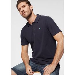 Lerros Herren Lerros Poloshirt Sommershirt mit dezenter Stickerei auf der Brust blau L (52)