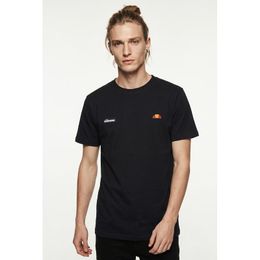 Ellesse Herren T-Shirt &raquo;FLORAN TEE&laquo; mit Rundhalsausschnitt, Kurzarm-Design, aus Baumwolle, normale L&auml;nge schwarz XS