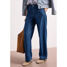 Street One Damen Street One Weite Jeans &raquo;Style Emee&laquo; mit Paperbag-Bund blau 32, L&auml;nge 30