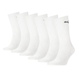 Puma Herren Puma Socken &raquo;Puma UNISEX CREW SOCK 6P ECOM&laquo; 6 Paar, Cat-Logo, Frottee-Sohle, Ripp-B&uuml;ndchen wei&szlig; 35-38