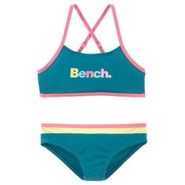Bench. M&auml;dchen Bustier-Bikini mit bunten Details blau 158/164, N-Gr