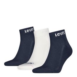 Levi's Levi's Herren Socken &raquo;LEVIS UNI MID CUT ORANGE TAB 3P&laquo; 3 Paar blau 35-38
