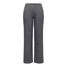 Only Damen Only Anzughose &raquo;ONLPOPTRASH-ELISE HW STR MEL PNT NOOS&laquo; Materialmix, hinten mit elastischem Bund grau XL (42), L&auml;nge 30