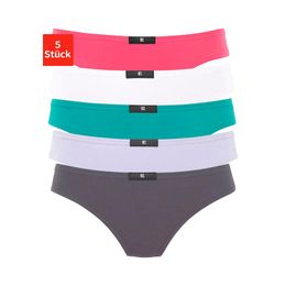 H.I.S. H.I.S Damen String 5er-Pack, aus elastischer Baumwoll-Qualit&auml;t bunt 44