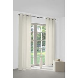 WIRTH Vorhang &raquo;Neveres&laquo; &Ouml;sen 1 Stk. tlg. beige Jacquard, Baumwolle 145cm, &Ouml;sen, 135cm