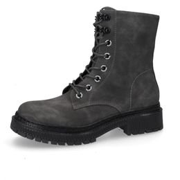 Dockers by Gerli Damen Dockers by Gerli Schn&uuml;rboots Biker Boots mit Rei&szlig;verschluss grau 38