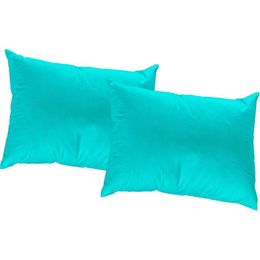 WIRTH Dekokissen &raquo;Natur&laquo; Kissenh&uuml;lle ohne F&uuml;llung, 2 St&uuml;ck blau Baumwolle B/L: 40cm x 60cm, 2 Stk.