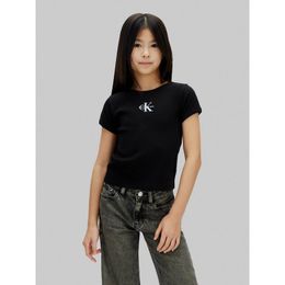 Calvin Klein Jeans M&auml;dchen T-Shirt &raquo;MONOLOGO BABY TEE&laquo; Regular fit f&uuml;r Kinder, mit Logoschriftzug 8 (128)