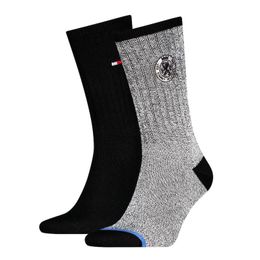Tommy Hilfiger Herren Socken 2 Paar schwarz-wei&szlig; 39-42