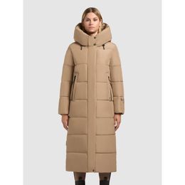 Khujo Damen Khujo Steppmantel &raquo;SOULANI5 MATT&laquo; Steppware, wadenlanger Schnitt beige M (38)